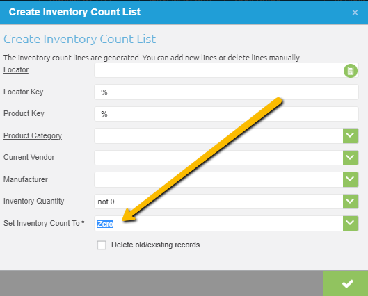 Inventory Count Form