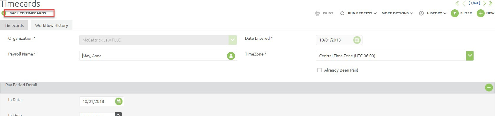 Timecards